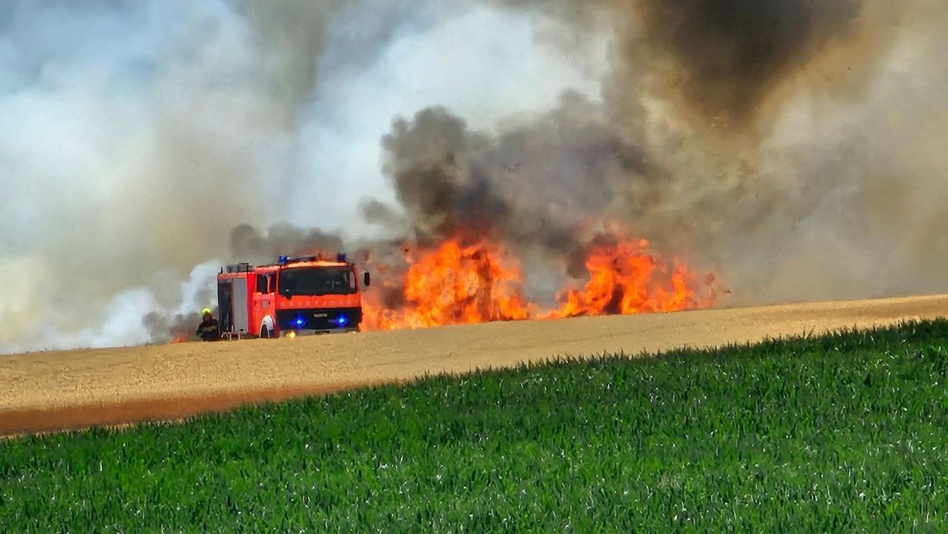 Hatalmas lángok csaptak fel az M7-es autópálya mellett – helyszíni fotók!