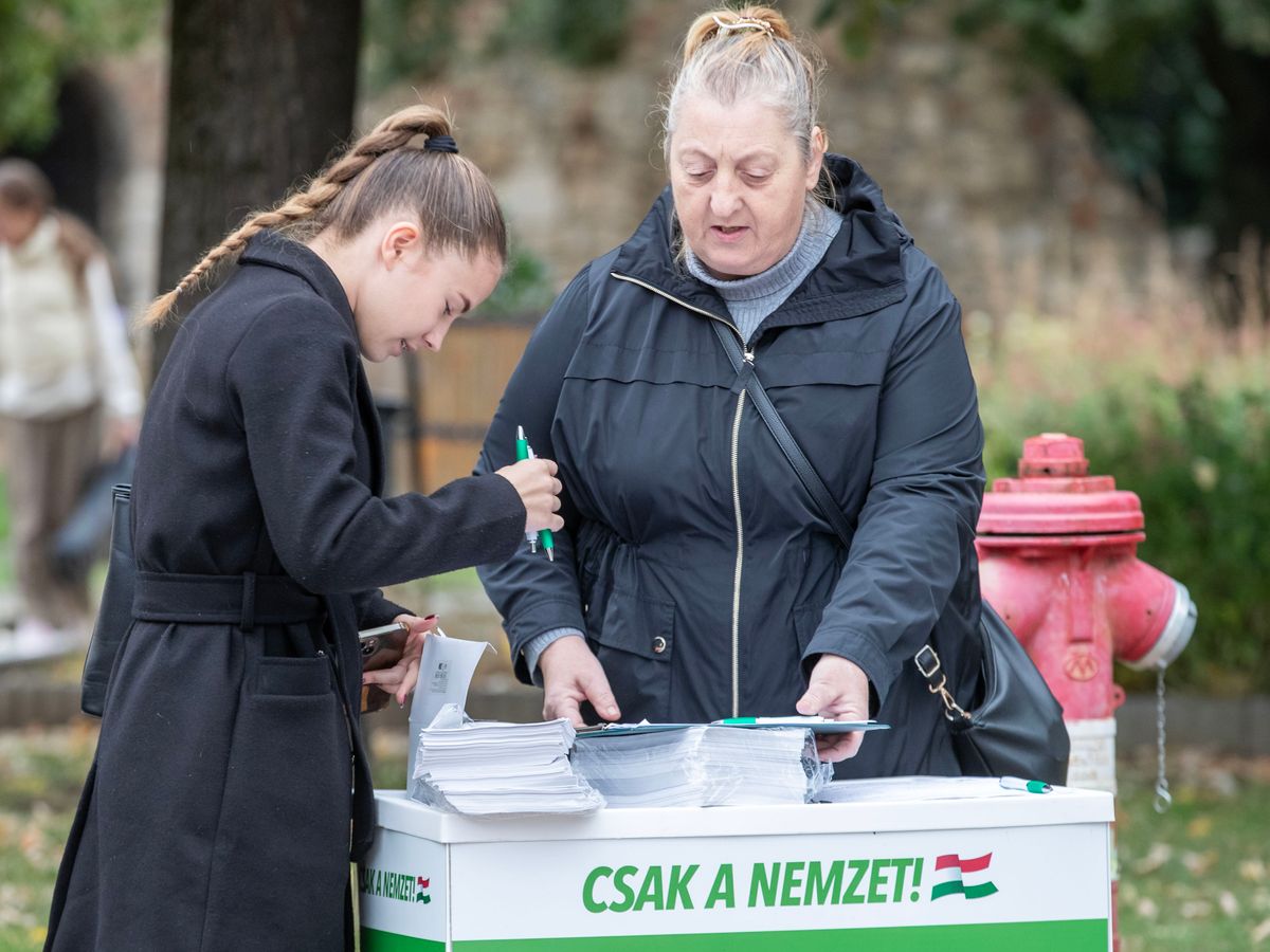 Mi Hazánk Mozgalom tartott utcafórumot Székesfehérváron.